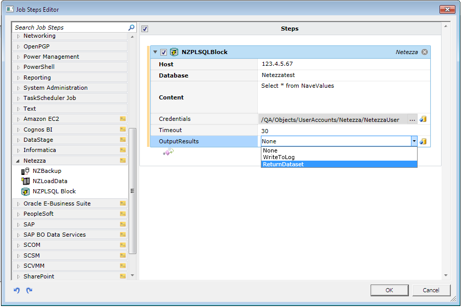 Netezza Job Scheduling Integration